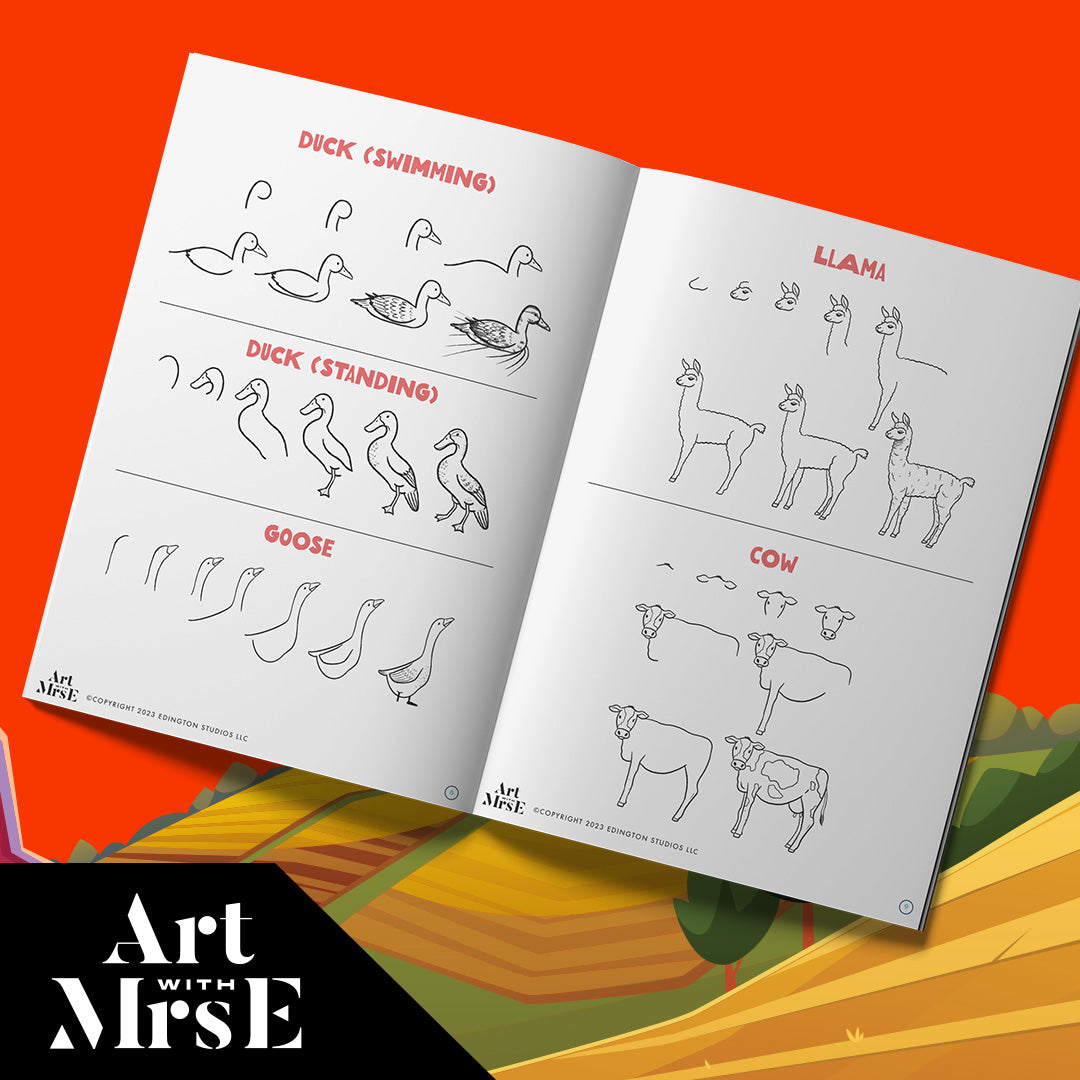 Farm Yard Friends: How to Draw Farm Animals | Digital Drawing Guide ...