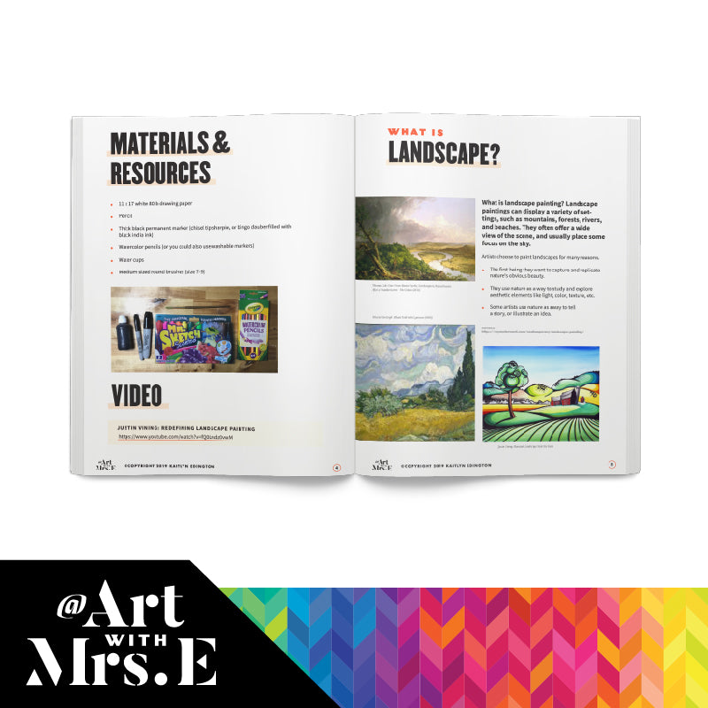 Whimsical Landscape | Art Lesson – Art With Mrs. E