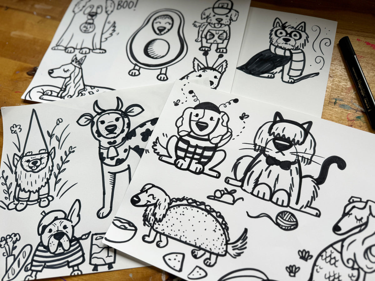 Doggy Disguises: How to Draw Dogs in Halloween Costumes! – Art With Mrs. E