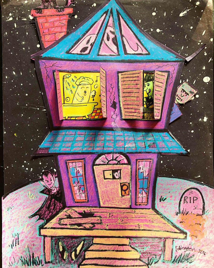 Interactive Haunted House Art Lesson – Art With Mrs. E