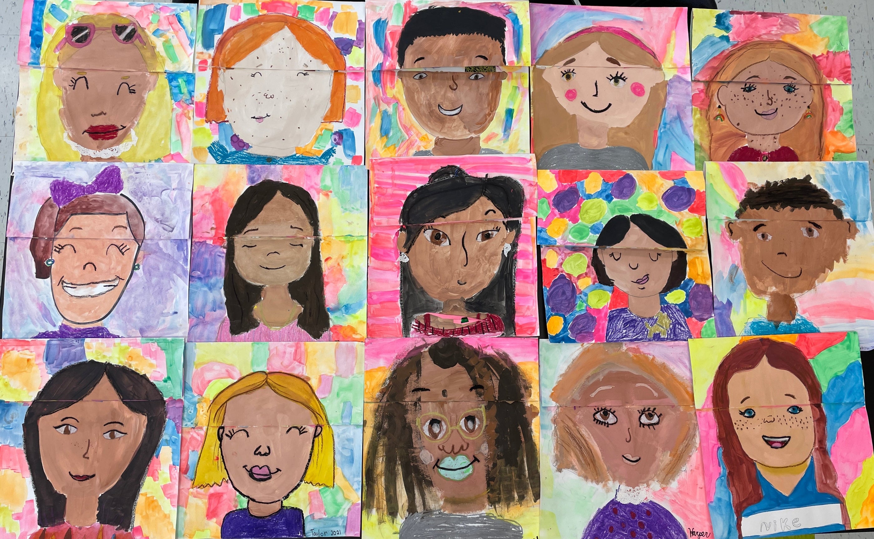 My Favorite Self Portrait Art Lesson for Kids: The Real Me Art Project ...