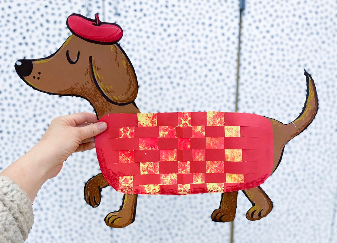 Dog Weaving Art Lesson for Elementary Children – Art With Mrs. E