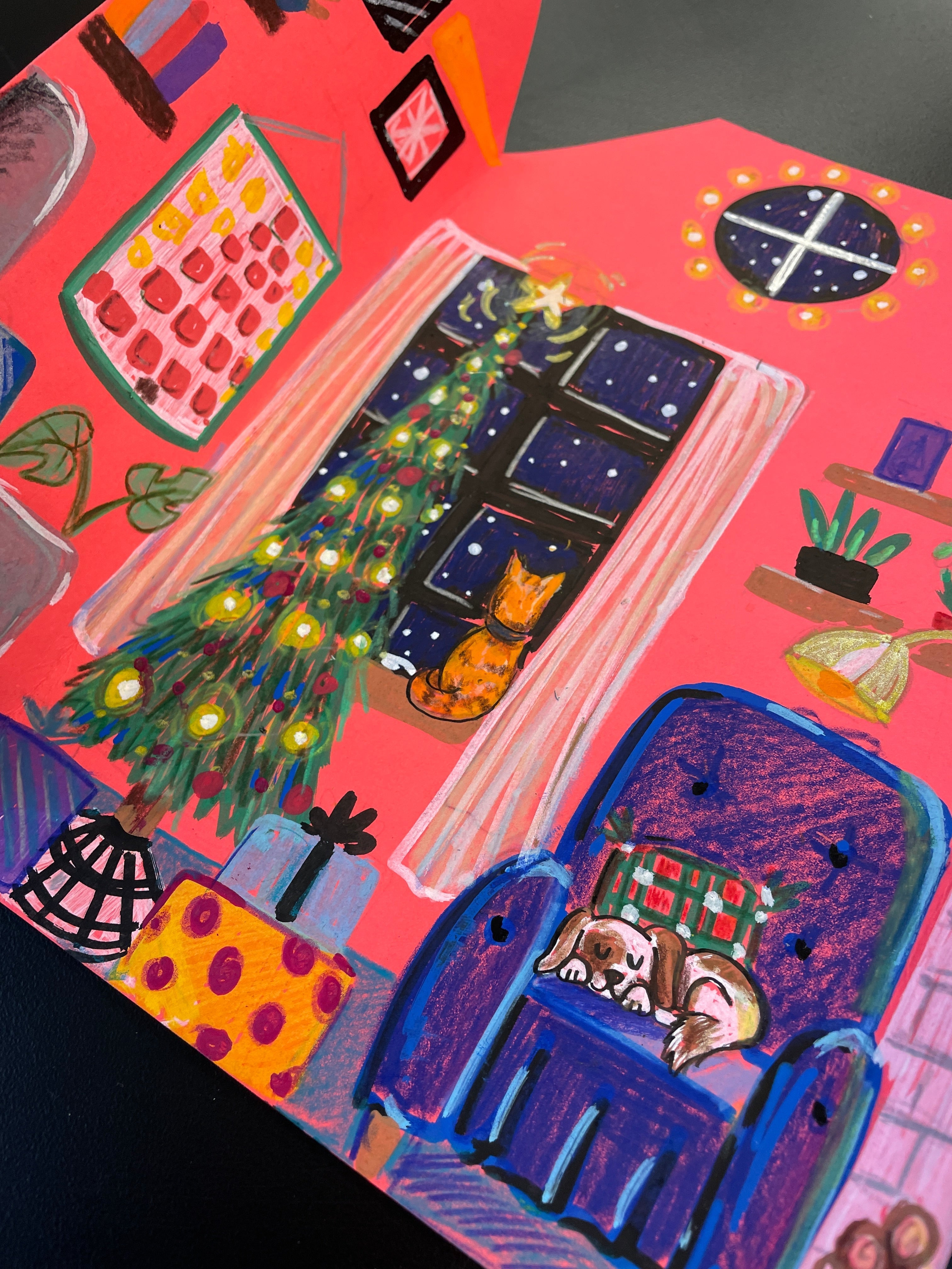 Home For the Holidays Art Lesson – Art With Mrs. E
