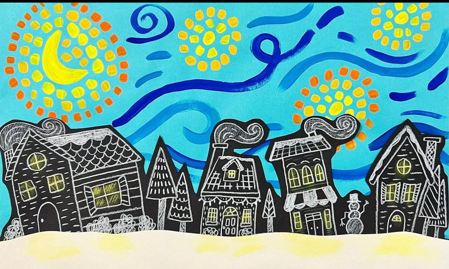 10 Amazing Winter Village Art Lesson Ideas! – Art With Mrs. E