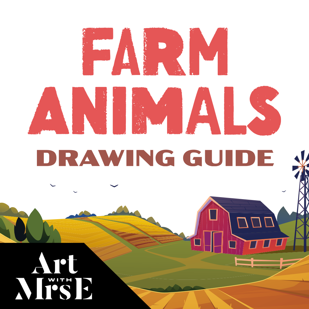 How to Draw Farm Animals | Digital Drawing Guide – Art With Mrs. E