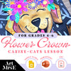 Flower Crown Canines + Cats Digital Lessson | Grades 4-6 – Art With Mrs. E