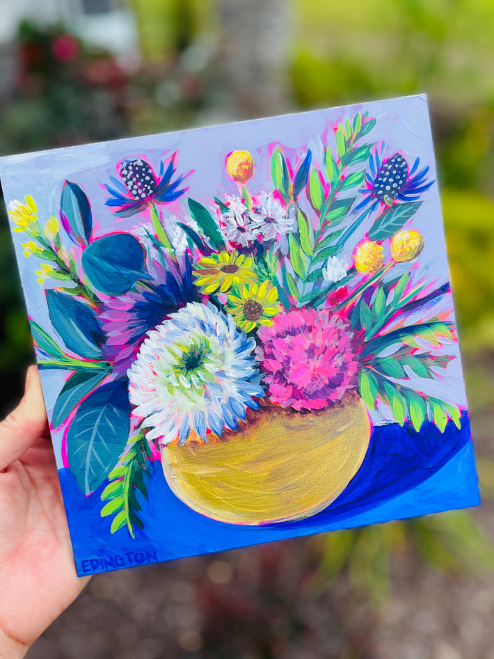 Easy Mother's Day Art Project for Kids: Printed Floral Bouquet – Art ...