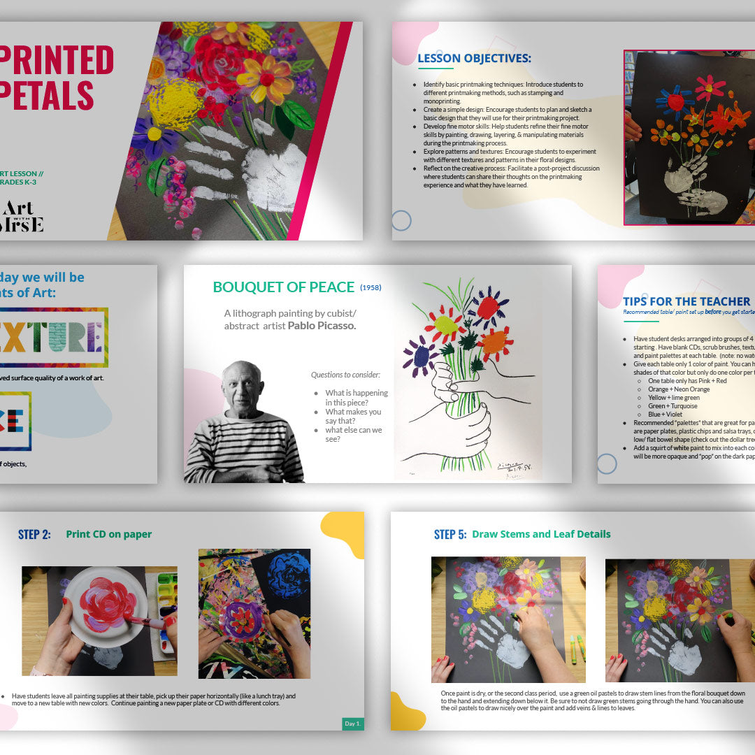 Printed Petals | Digital Art Lesson – Art With Mrs. E
