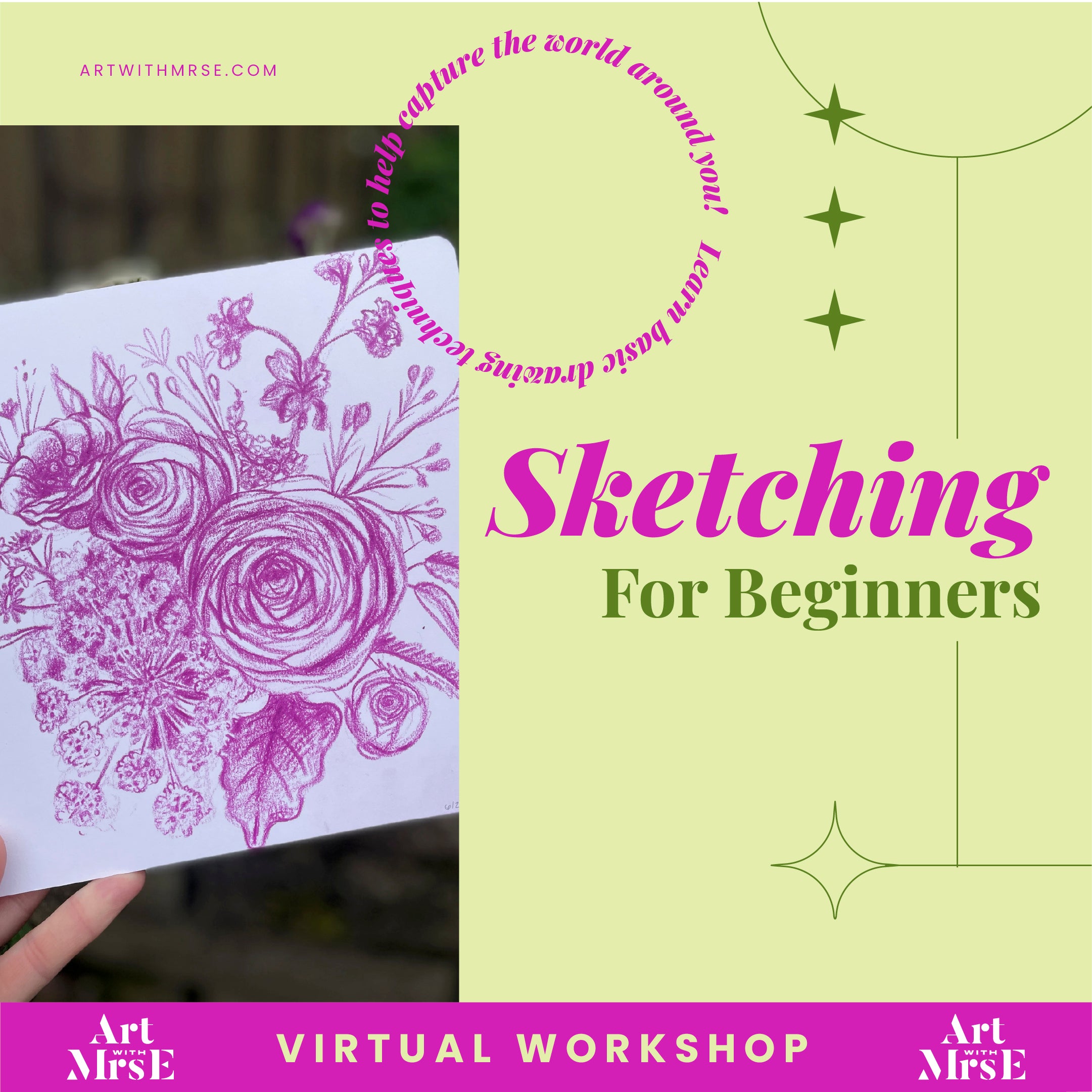 Sketching for Beginners (Recorded Online Course) – Art With Mrs. E