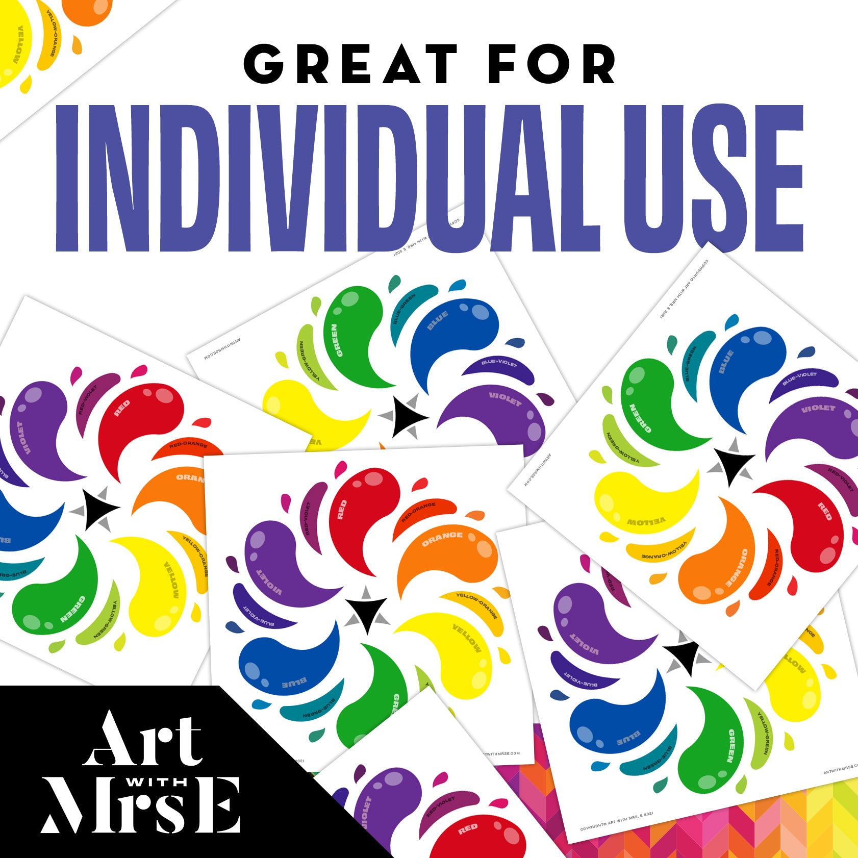 Paint Splatter Color Wheel | Digital Download – Art With Mrs. E