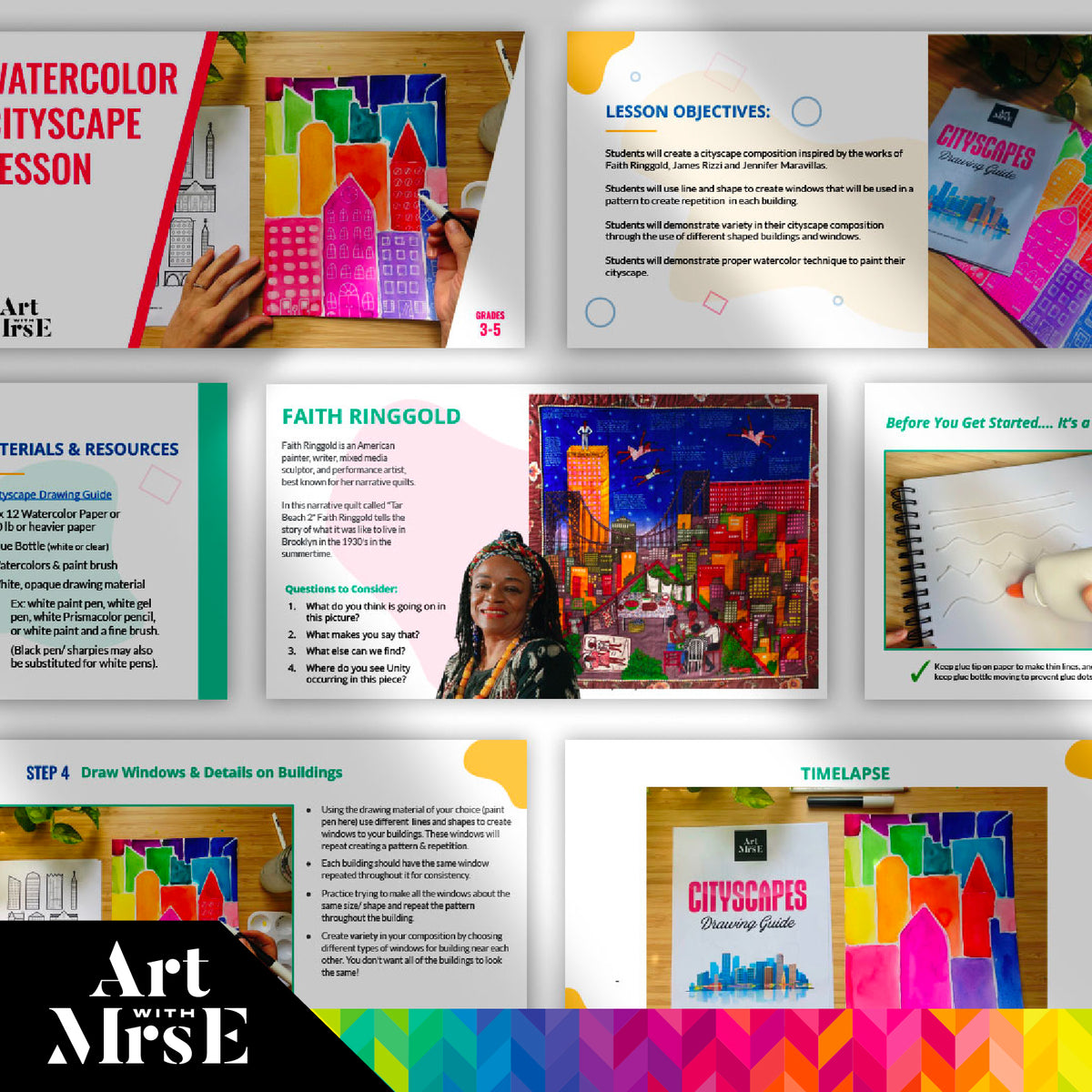 Watercolor Cityscape Digital Art Lesson – Art With Mrs. E