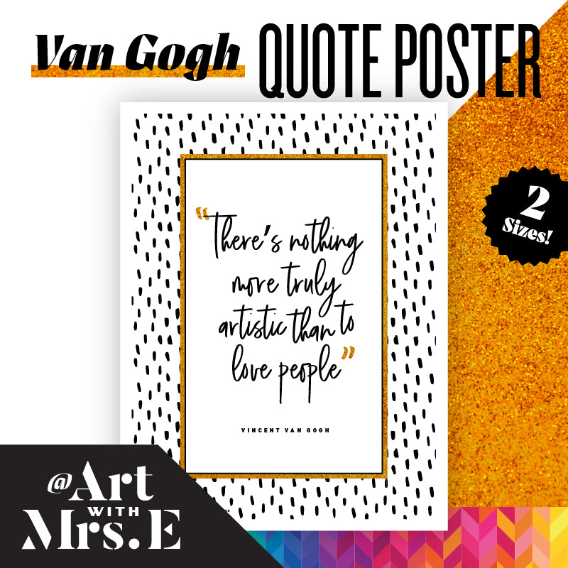 Vincent Van Gogh Quote Poster 3 | Digital Download – Art With Mrs. E