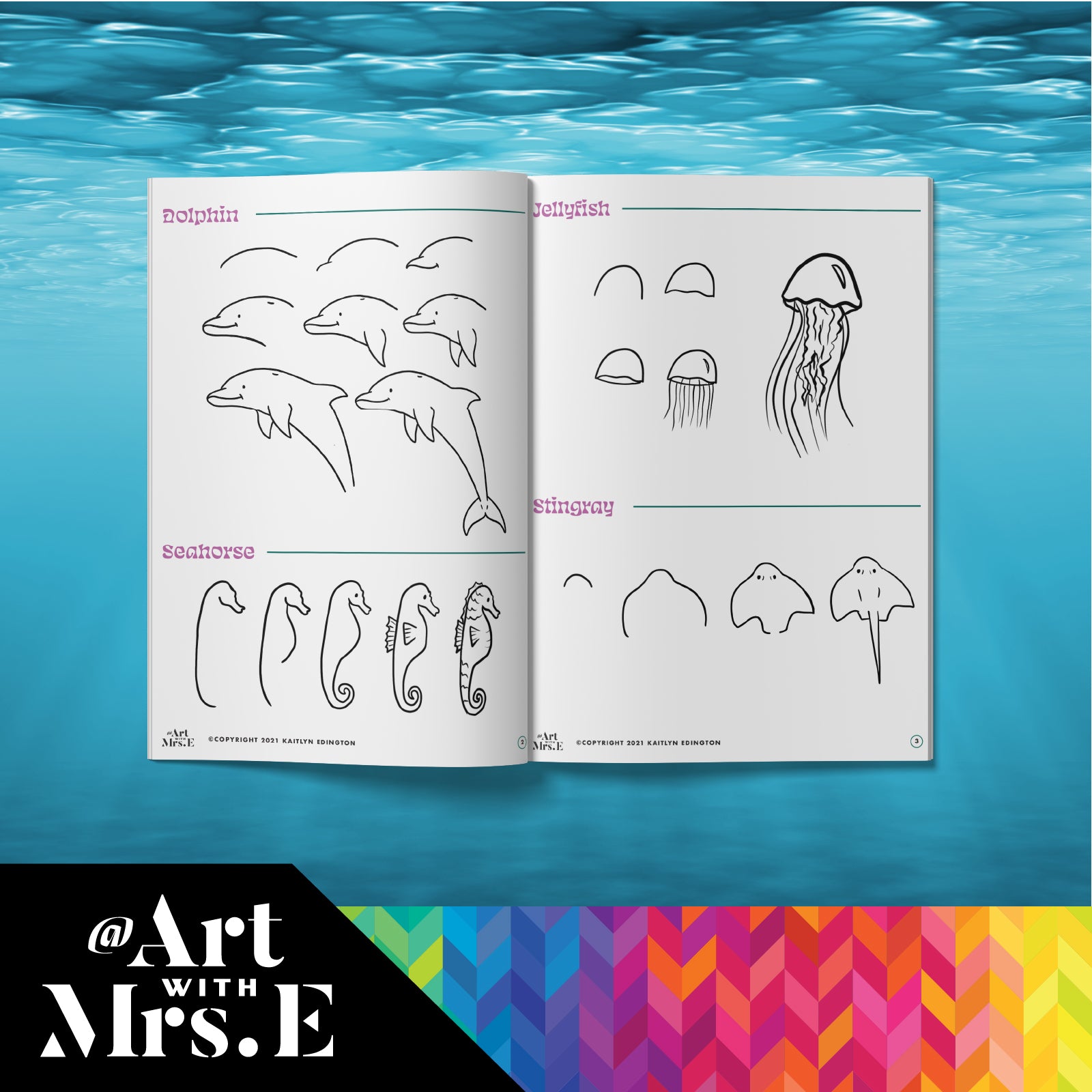 Under The Sea | Drawing Guide | Digital Download – Art With Mrs. E