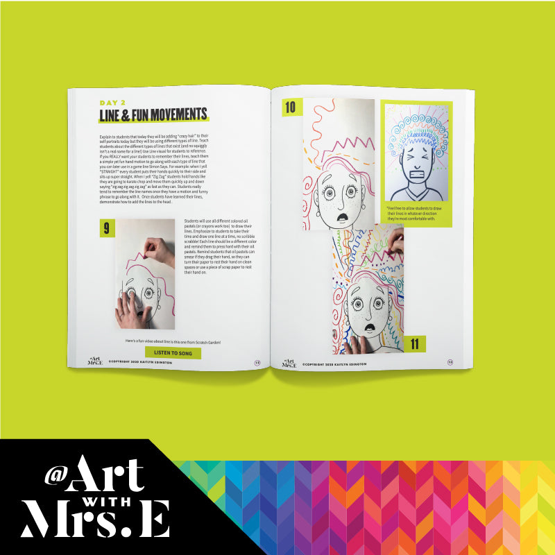 Crazy Hair Day | Art Lesson | Digital Download – Art With Mrs. E