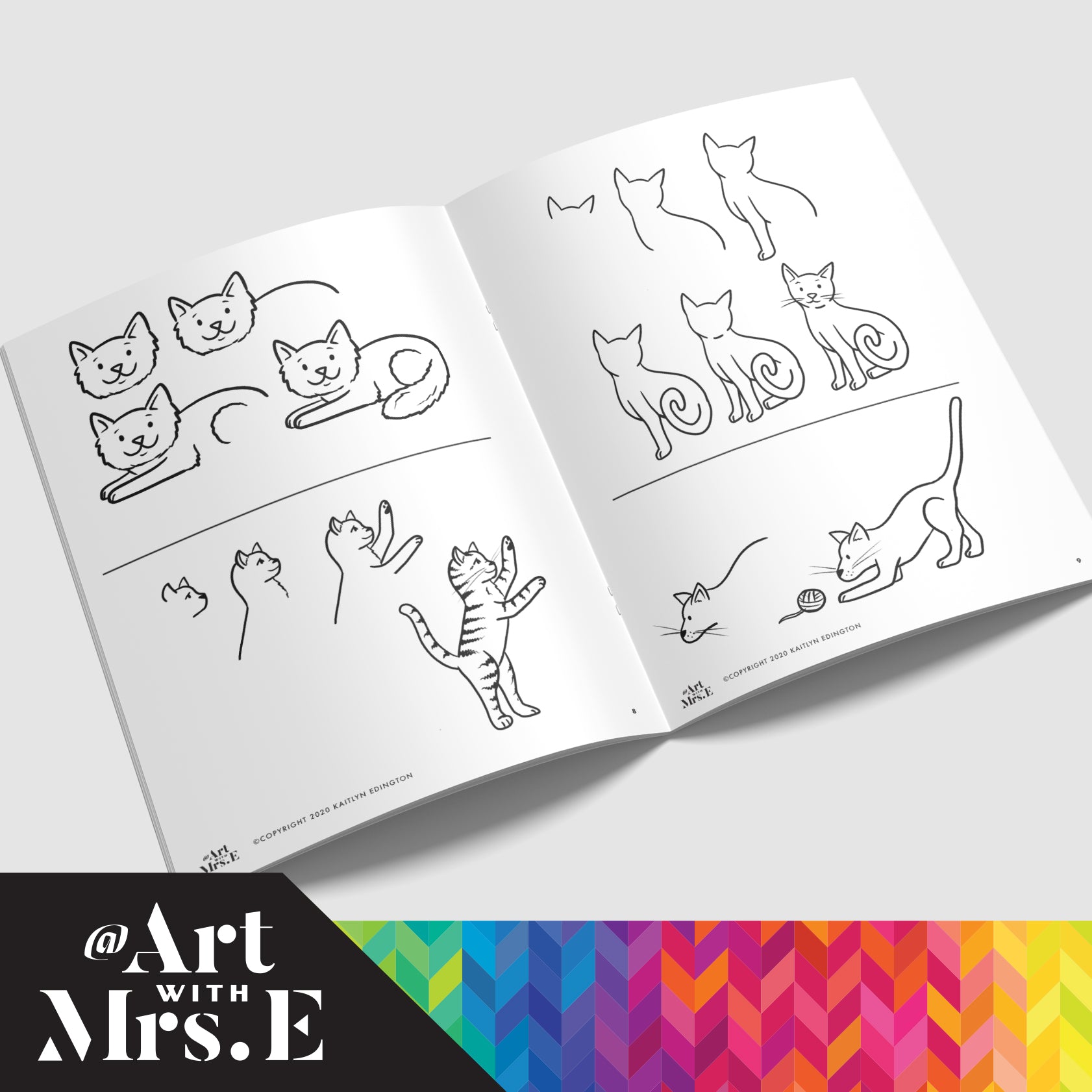 Cats Simple Drawing Guide | Digital Download – Art With Mrs. E